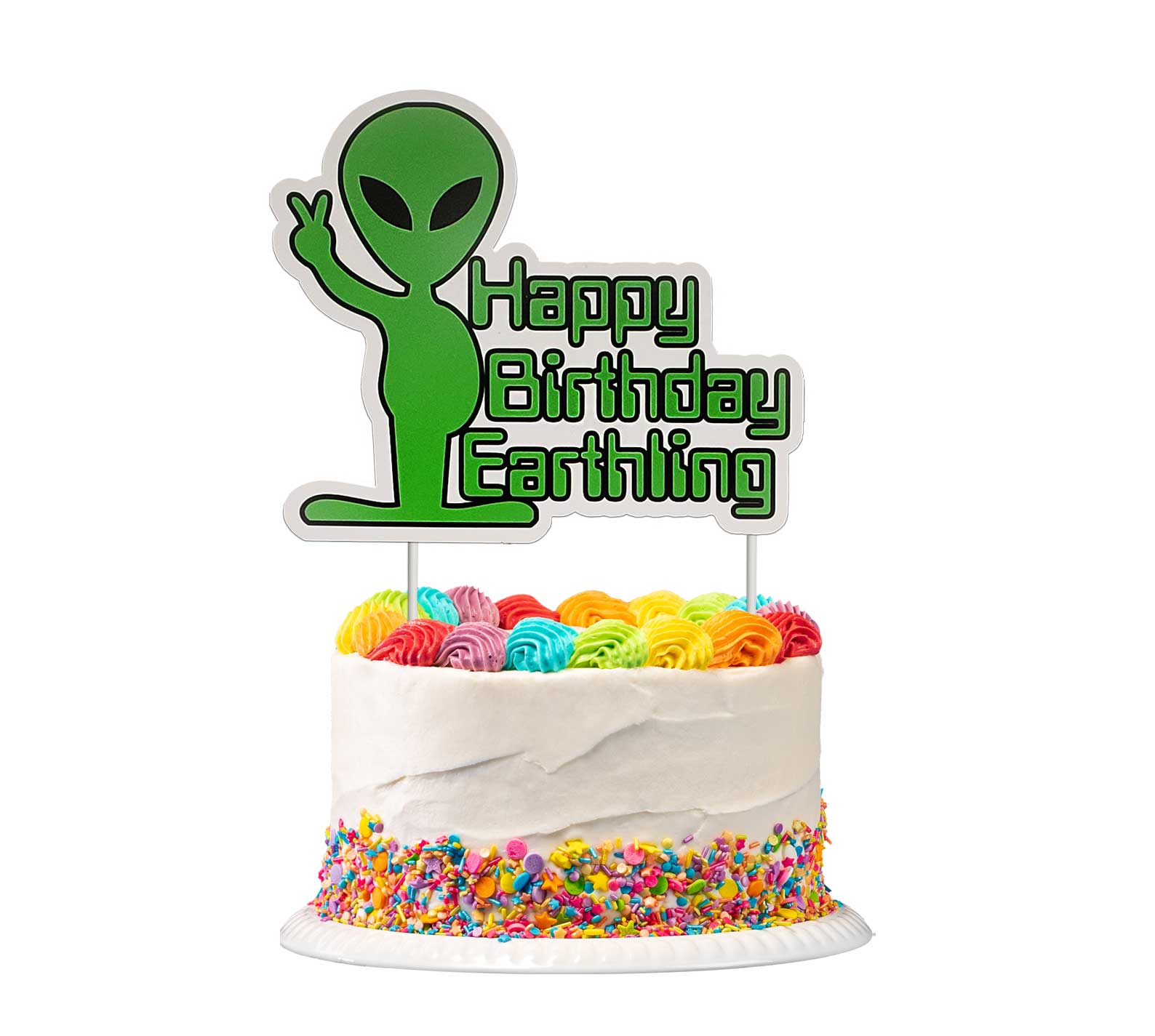 Green Alien Cake Topper | Party in No Time